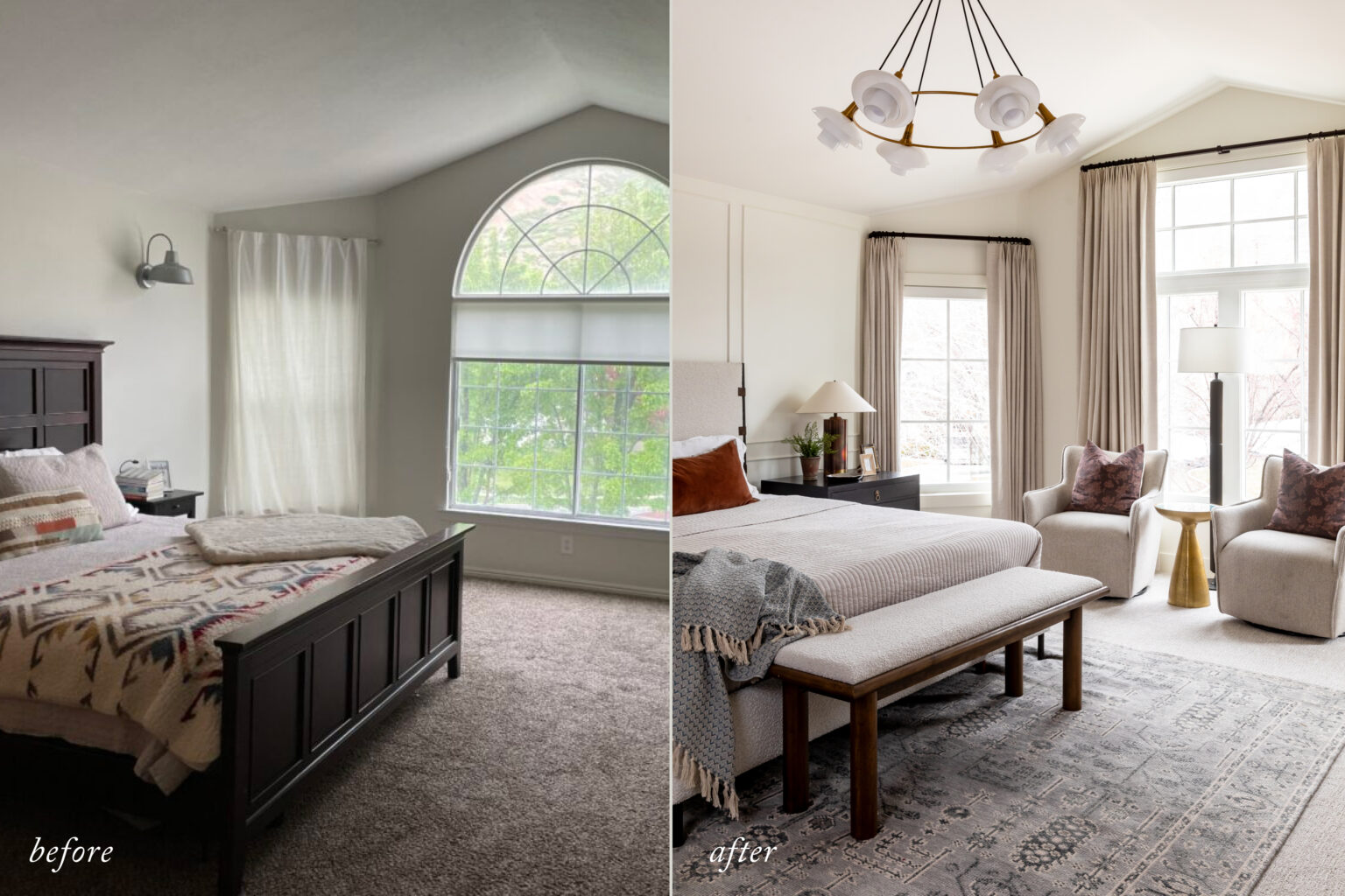 Earthy Hillside Remodel: the Living Room and Primary Suite