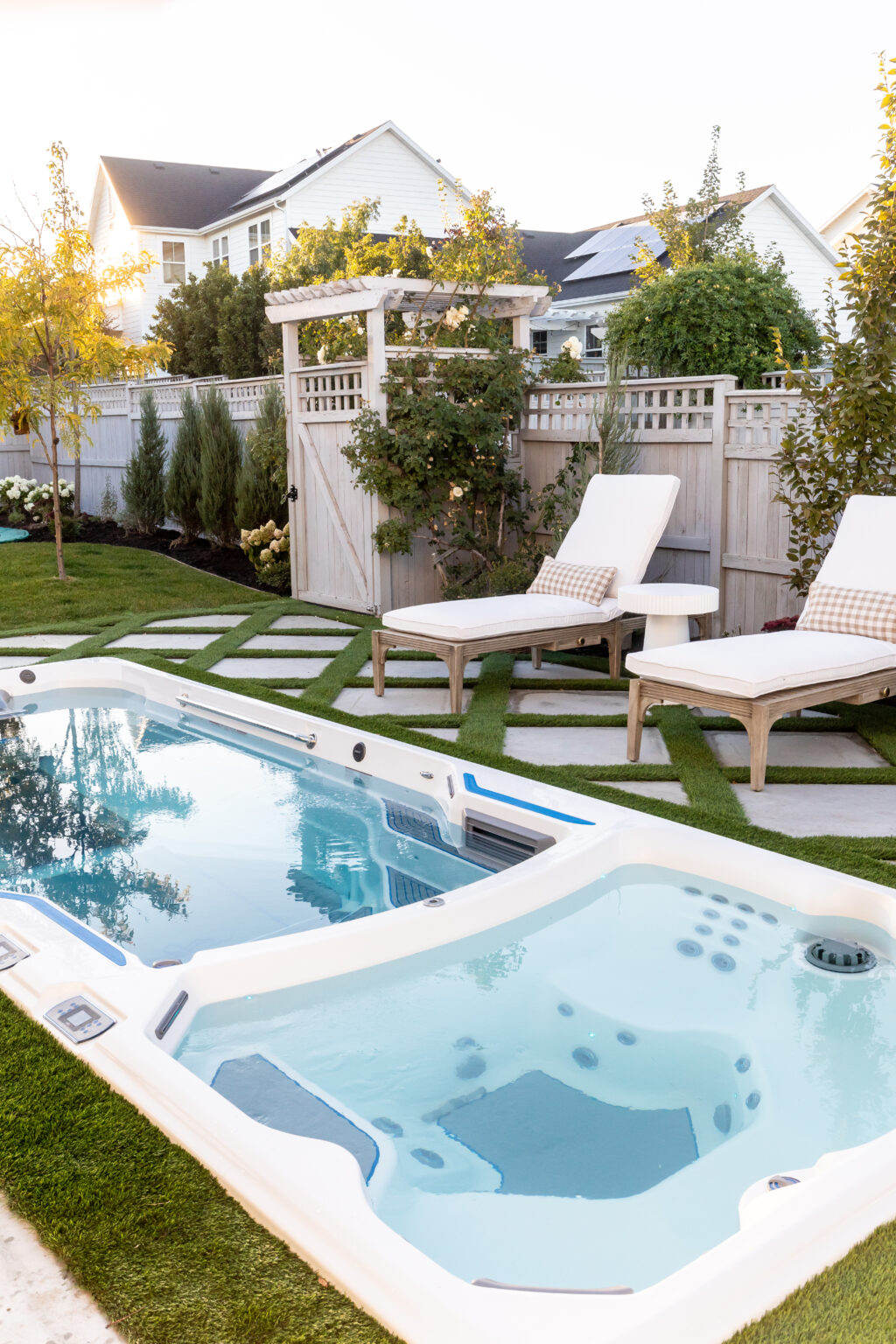 Creekside Colonial Backyard Reveal with Endless Pools | House of Jade ...